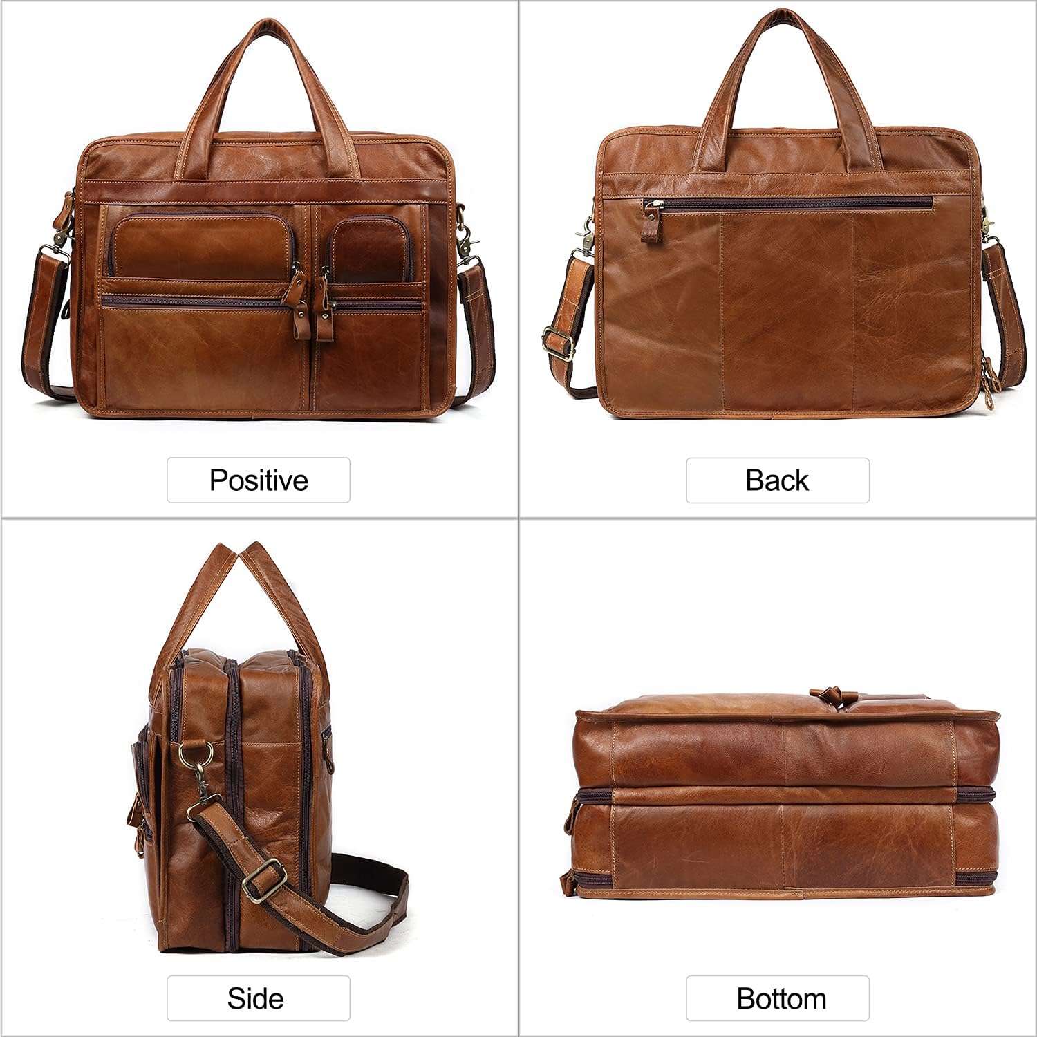 Men's Leather Briefcase - GLADWARES